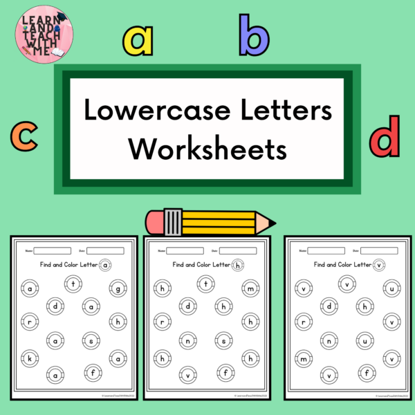 Lowercase Letters Find and Color Worksheets | Made By Teachers