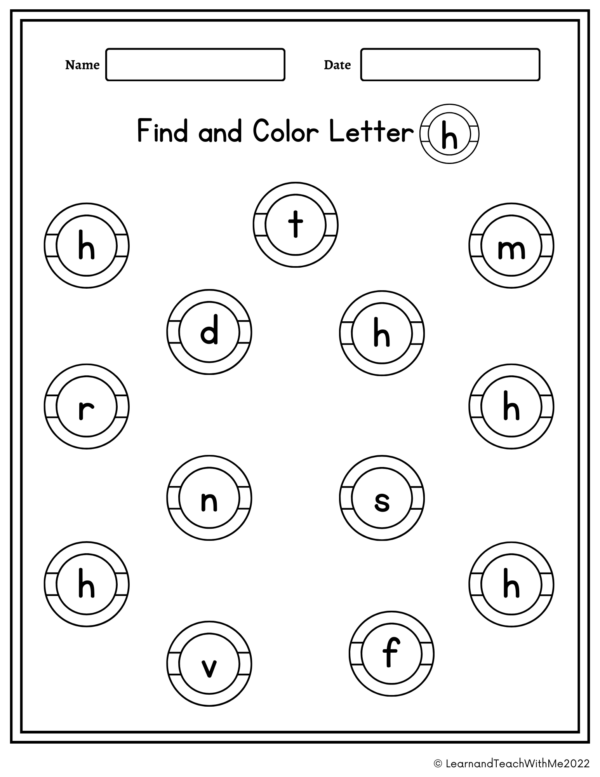 Lowercase Letters Find and Color Worksheets - Made By Teachers
