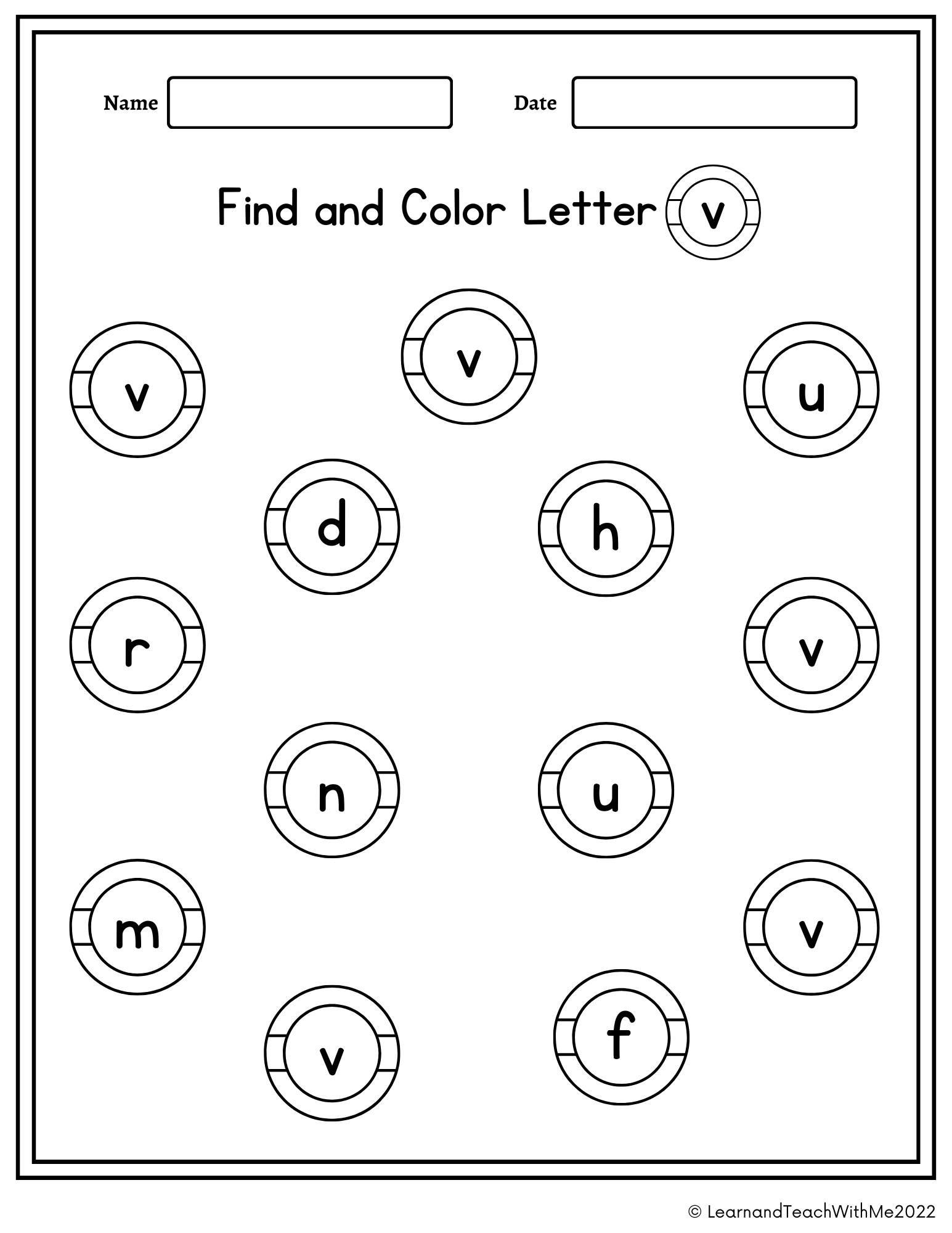 Lowercase Letters Find and Color Worksheets | Made By Teachers