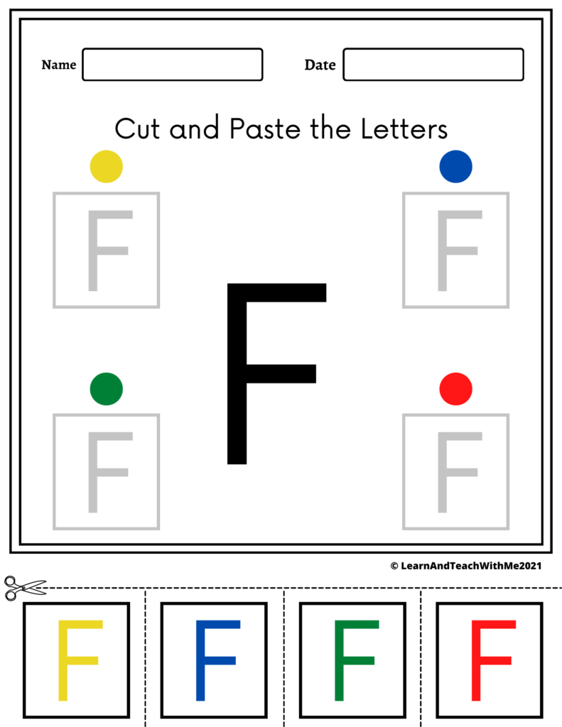 Alphabet Cut and Paste Worksheets Uppercase Letters | Made By Teachers