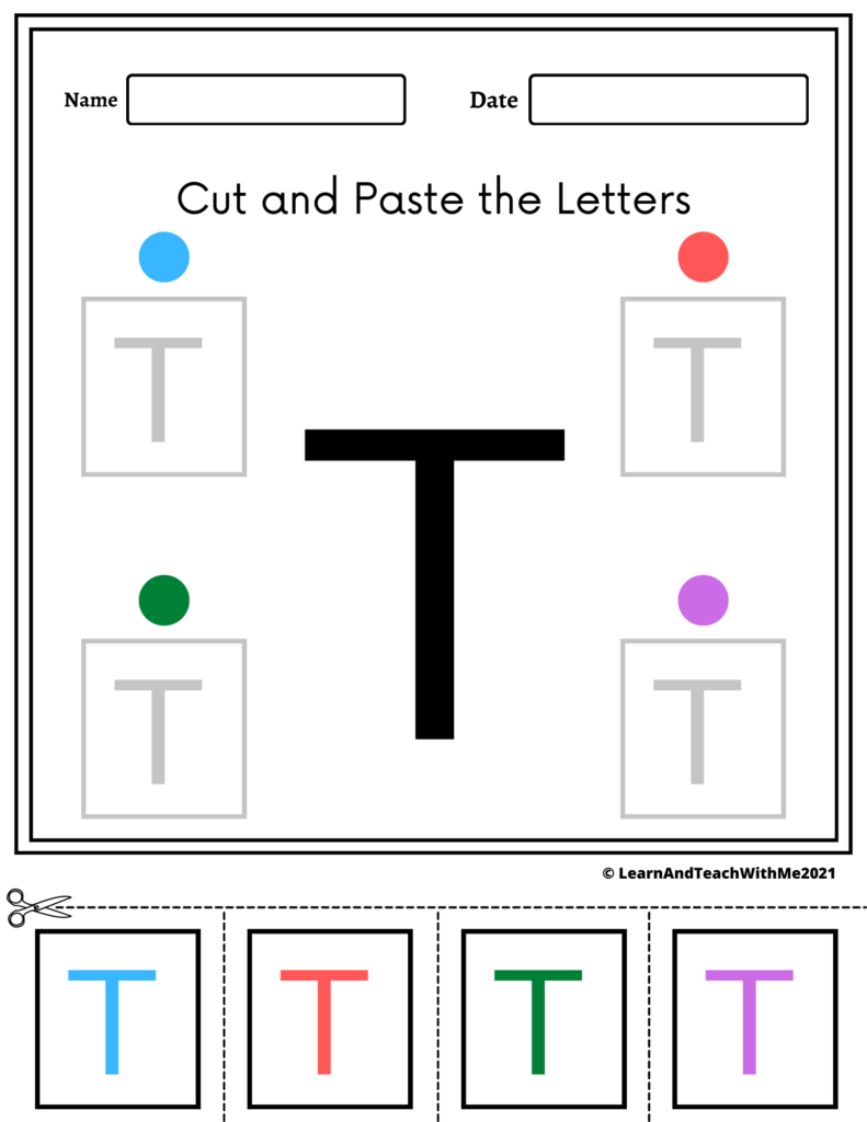 Alphabet Cut and Paste Worksheets Uppercase Letters | Made By Teachers