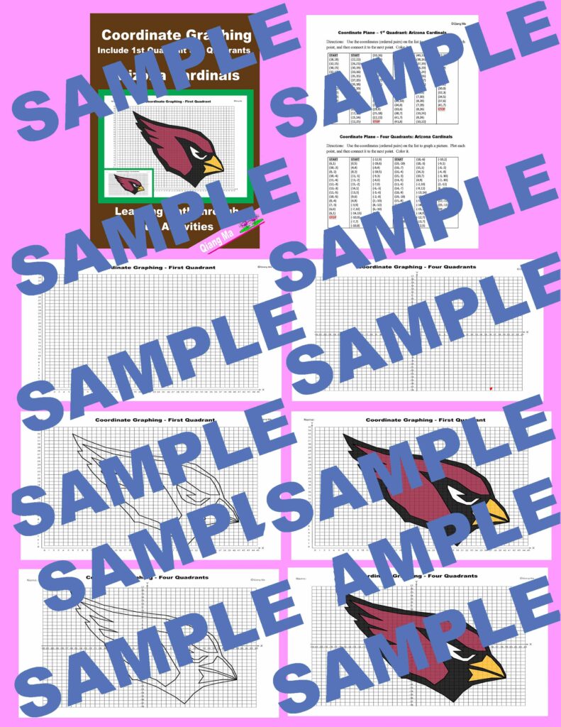 Super Bowl Coordinate Plane Graphing Picture: Arizona Cardinals | Made ...