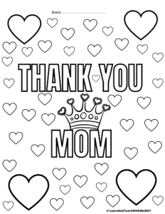 Parents and Teachers Appreciation Thank You Coloring Pages | Made By ...