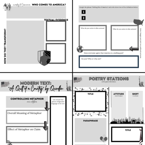 Unit Bundle - American Identity - American Literature - 11th ELA | Made ...