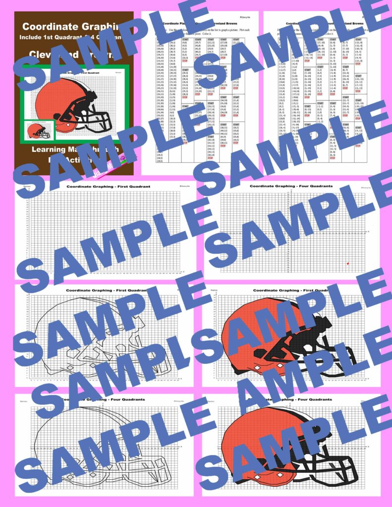 Super Bowl Coordinate Plane Graphing Picture: Cleveland Browns | Made ...