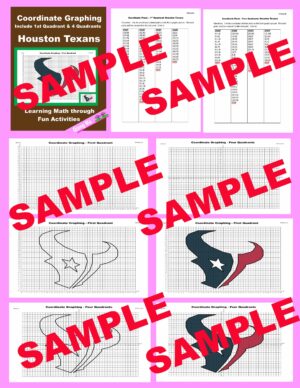Super Bowl Coordinate Plane Graphing Picture: Houston Texans | Made By ...