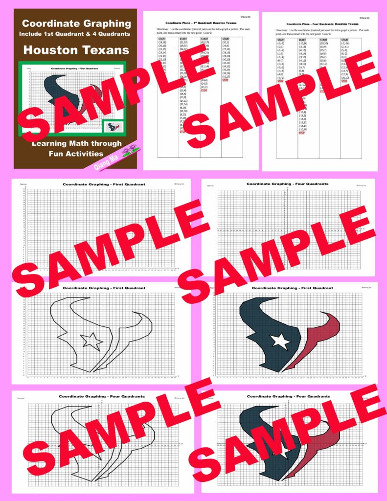 Super Bowl Coordinate Plane Graphing Picture: Houston Texans | Made By ...