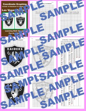 Super Bowl Coordinate Plane Graphing Picture: Las Vegas Raiders | Made ...