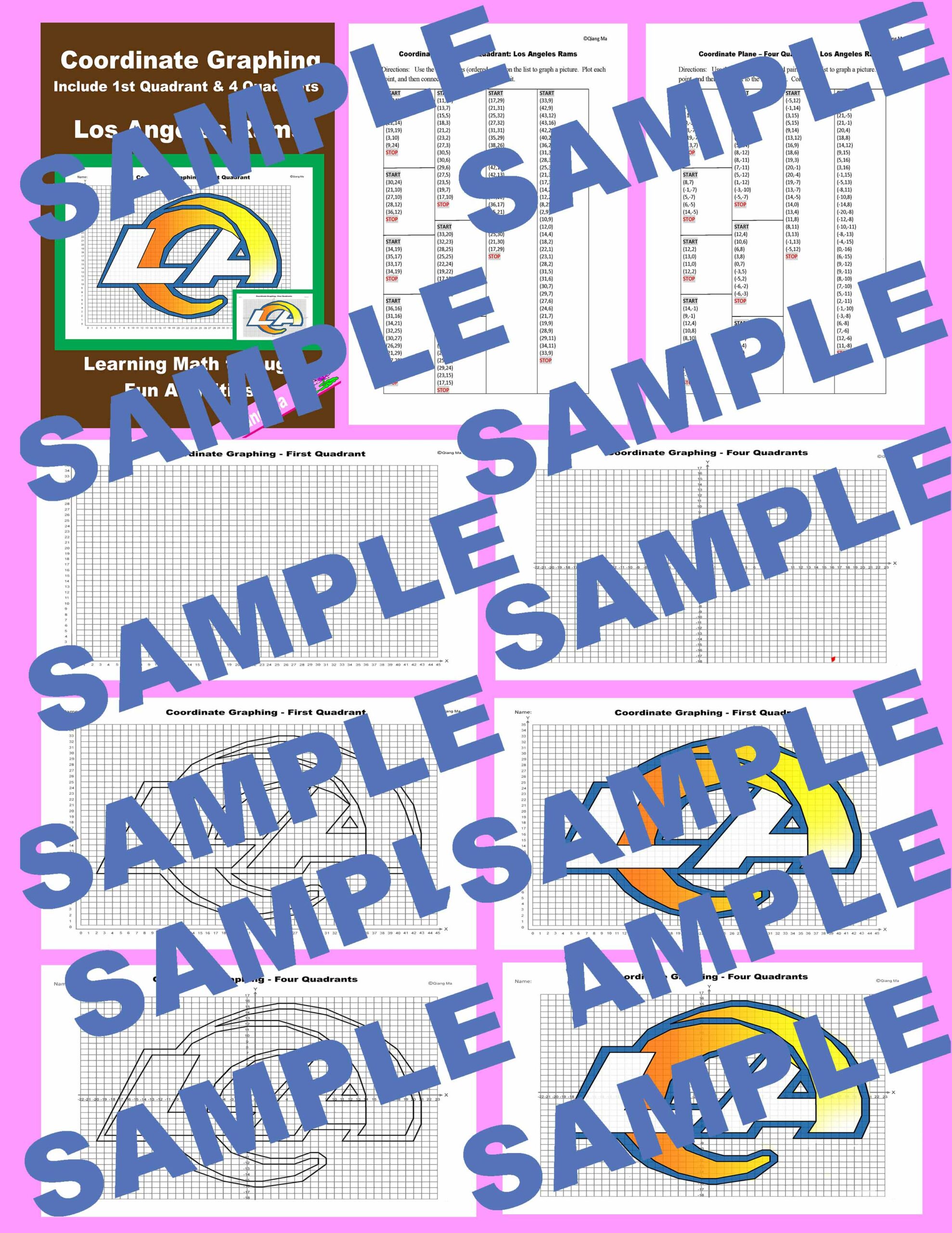 Super Bowl Coordinate Plane Graphing Picture: Miami Dolphins | Made By ...