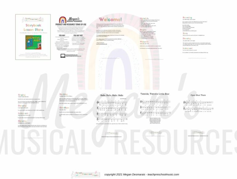 Preschool Music Lesson Plan | Goodnight Moon | Music and Movement ...