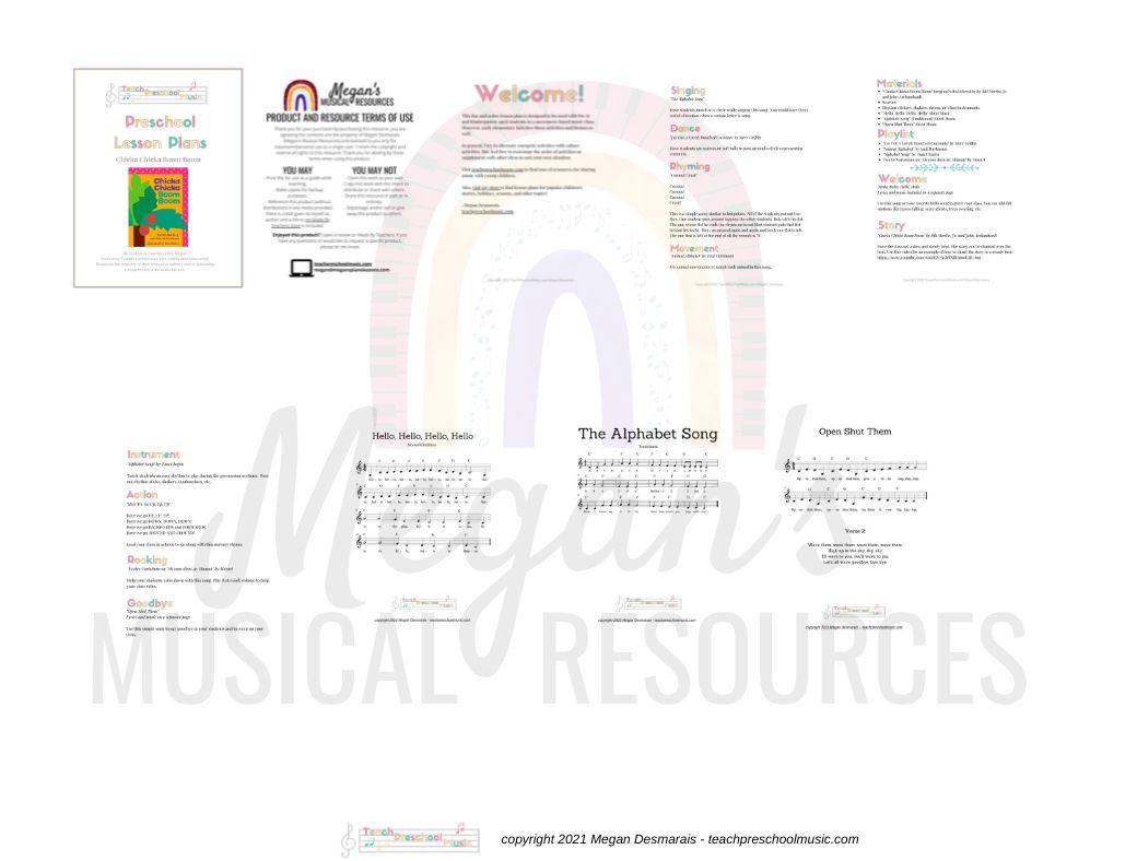 Preschool Music Lesson Plan | Chicka Chicka Boom Boom | Music and ...
