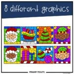 CHRISTMAS COLOR BY NUMBER CODE SUBTRACTION TO 10 COLORING WORKSHEETS ...