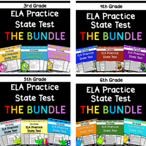 3rd-6th Grade ELA Practice State Test BUNDLE: State Test Prep | Made By ...
