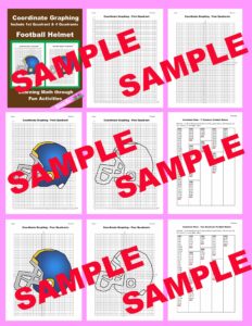 Super Bowl Coordinate Plane Graphing Picture: Football Helmet | Made By ...