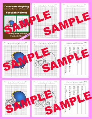 Super Bowl Coordinate Plane Graphing Picture: Football Helmet | Made By ...