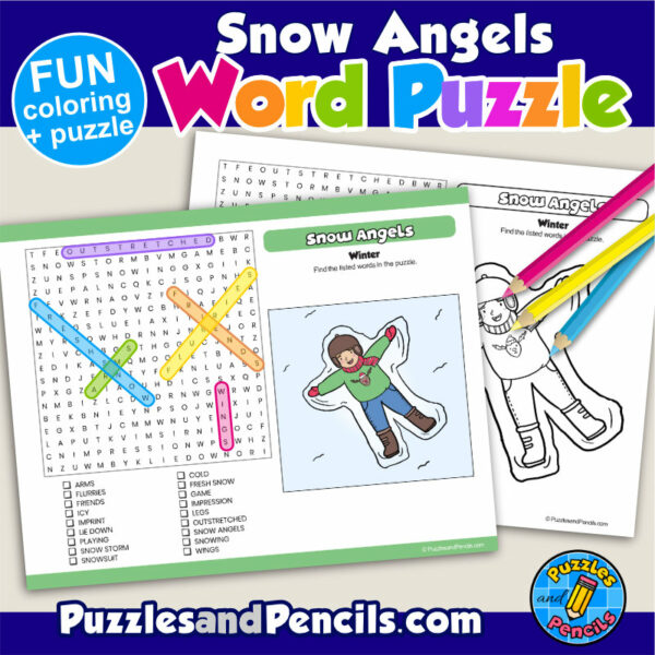 Christmas Caroling Word Search Puzzle Activity Page with Coloring ...