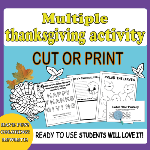 Thanksgiving Coloring | I Am Thankful For | alphabet Tracing and ...