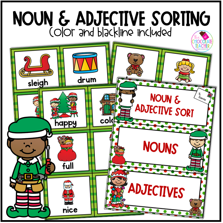 Nouns - Adjectives - Grammar Activities - Christmas | Made By Teachers