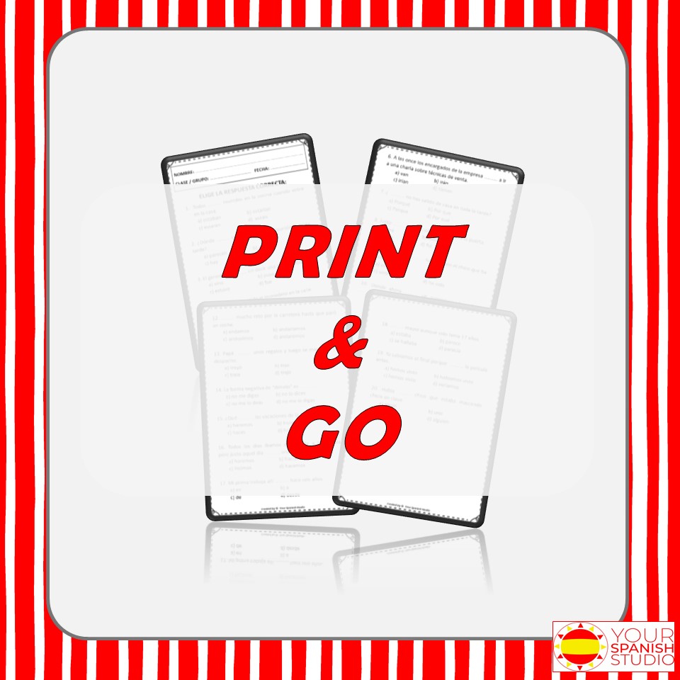 QUICK SPANISH GRAMMAR QUIZ 1 TEST RÁPIDO DE GRAMÁTICA NIVEL INTERMEDIO ...