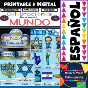 Hanukkah in Spanish - Holidays around the World - Worksheets/Crafts ...