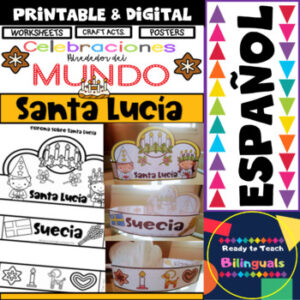 Santa Lucia in Spanish - Holidays around the World - Worksheets/Crafts ...