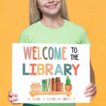 Printable School Library Welcome Sign, Library Wall Art for School or ...