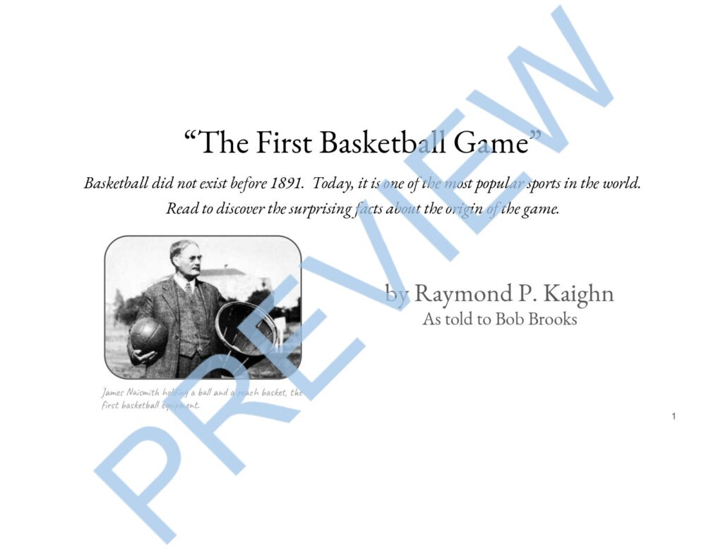 "The First Basketball Game" Close Reading Questions (Historical ...