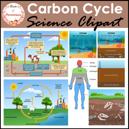 Carbon Cycle Clipart | Fossil Fuel Science Clip art | Made By Teachers