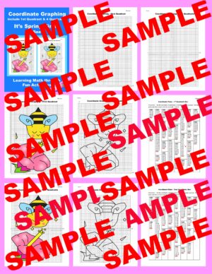 Spring Coordinate Plane Graphing Picture: Bee | Made By Teachers