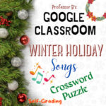 Digital GOOGLE CLASSROOM: Winter Holiday Songs Crossword Puzzle | Made ...