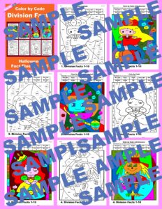 Halloween Color by Code: Division Facts 1-10 | Made By Teachers