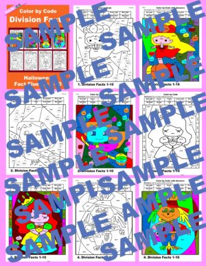 Halloween Color by Code: Division Facts 1-10 | Made By Teachers