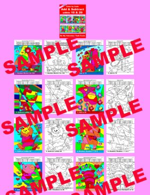 Valentine Color by Code: Add and Subtract within 10 and 20: Be My ...