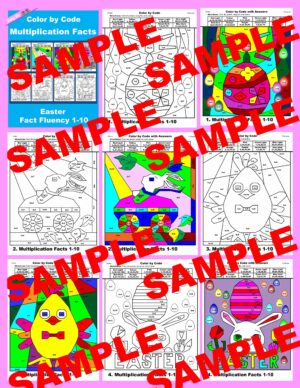 Easter Color by Code: Multiplication Facts 1-10 | Made By Teachers