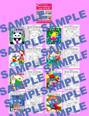 Mother's Day Color by Code: Add and Subtract within 10 and 20 | Made By ...