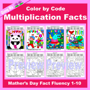 Mother's Day Color by Code: Multiplication Facts 1-10 | Made By Teachers
