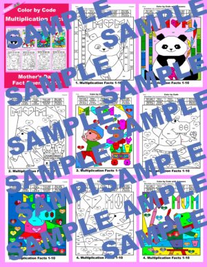 Mother's Day Color by Code: Multiplication Facts 1-10 | Made By Teachers