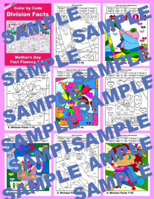 Mother's Day Color by Code: Division Facts 1-10 | Made By Teachers