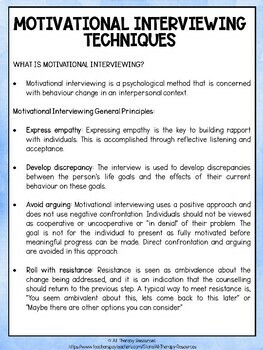 Motivational Interviewing I Working with Change I Counseling Strategies ...