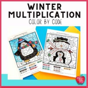 Winter Multiplication Color by Number | Made By Teachers