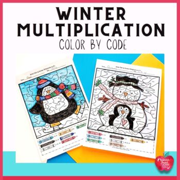 Winter Wonderland Multiplication Color by Number | Fun Math Practice ...