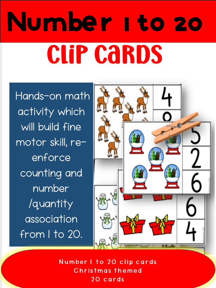 Christmas Clip Card Bundle | Made By Teachers