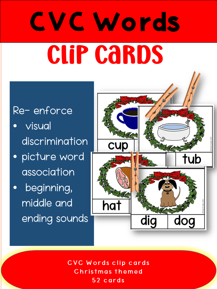 Christmas Clip Card Bundle | Made By Teachers