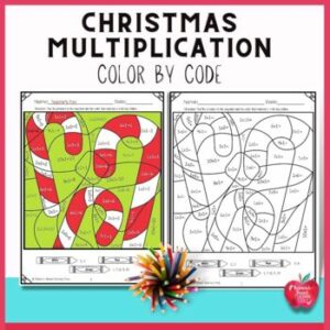 Christmas Multiplication Color by Number Worksheets | Fun Math Practice ...