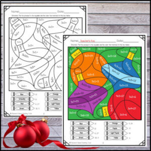 Christmas Multiplication Color by Code | Made By Teachers