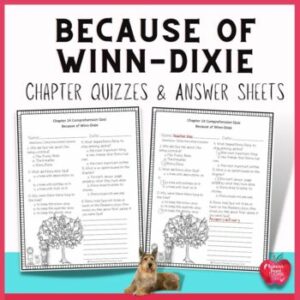 Because of Winn-Dixie Reading Comprehension Chapter Quizzes! | Made By ...