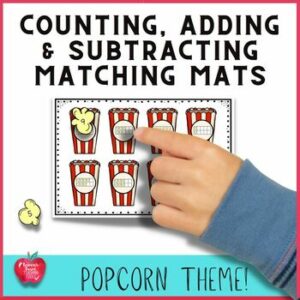 Ten Frame Counting, Touch Point Addition & Subtraction Popcorn Theme ...