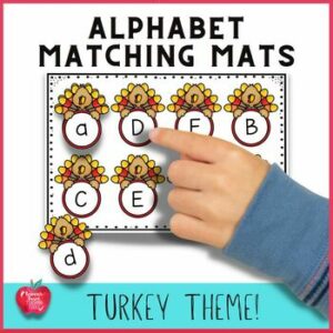 Letter Matching Game Uppercase and Lowercase: Turkey Theme | Made By ...