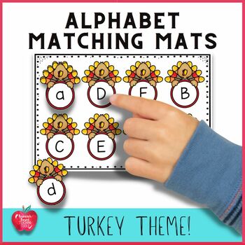 Letter Matching Game Uppercase and Lowercase: Turkey Theme | Made By ...