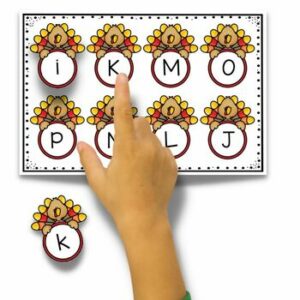 Letter Matching Game Uppercase and Lowercase: Turkey Theme | Made By ...